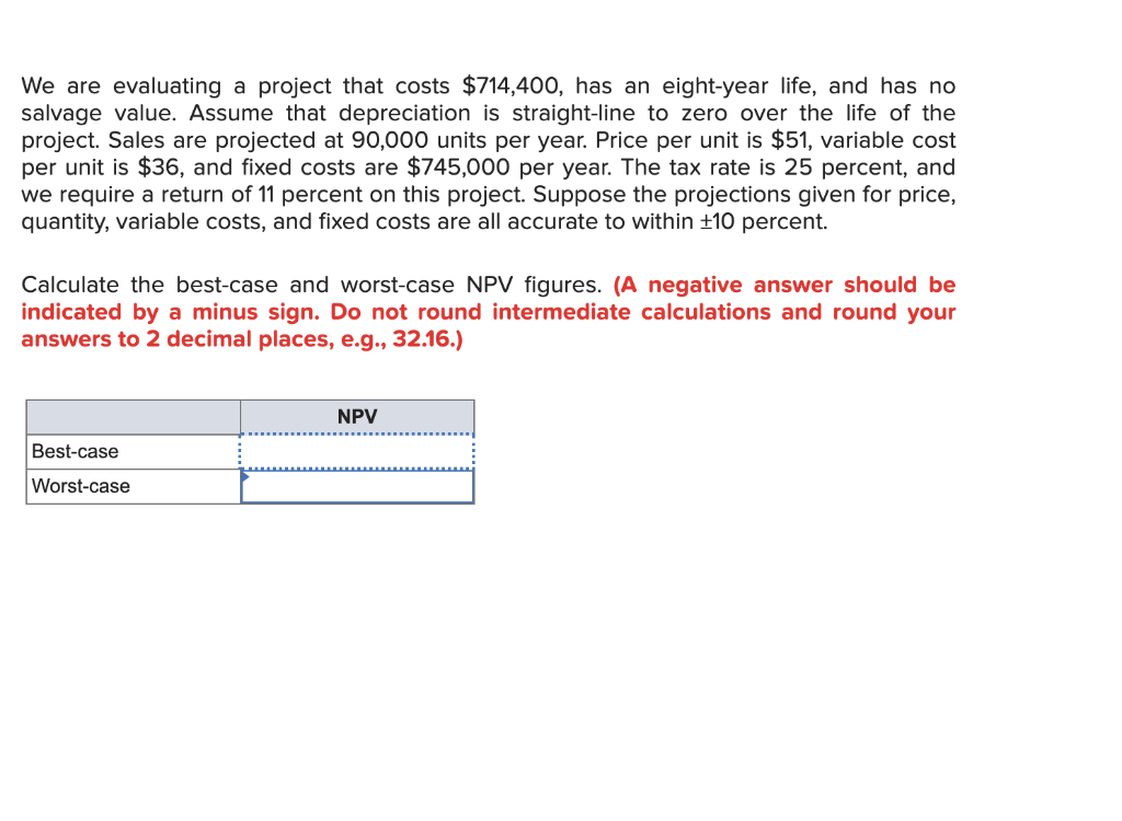 Solved We are evaluating a project that costs $714,400, has | Chegg.com