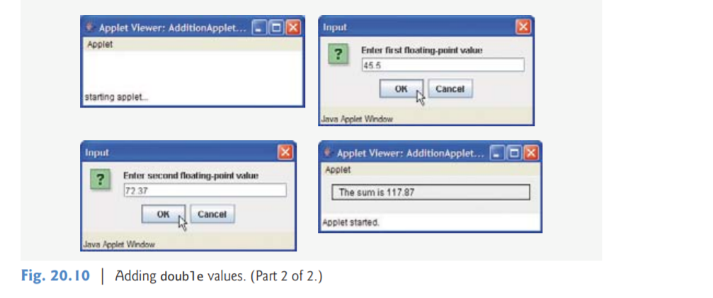 Write an applet that inputs three floating-point | Chegg.com Write an applet that inputs three floating-point | Chegg.com
