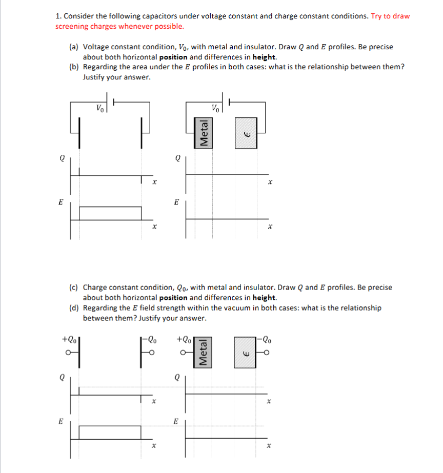Solved Consider the following capacitors under voltage | Chegg.com