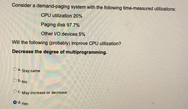 Solved Consider a demand-paging system with the following | Chegg.com