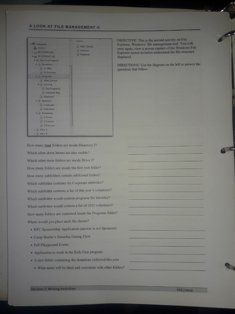 Solved A LOOK AT FILE MANAGEMENT II on File tool. You will, | Chegg.com