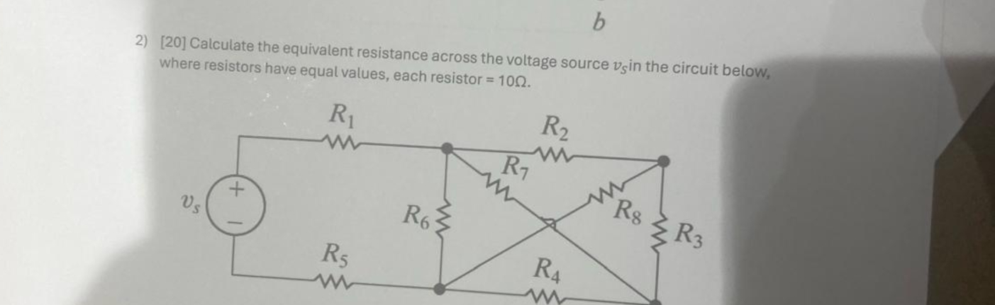 [20] ﻿Calculate the equivalent resistance across the | Chegg.com