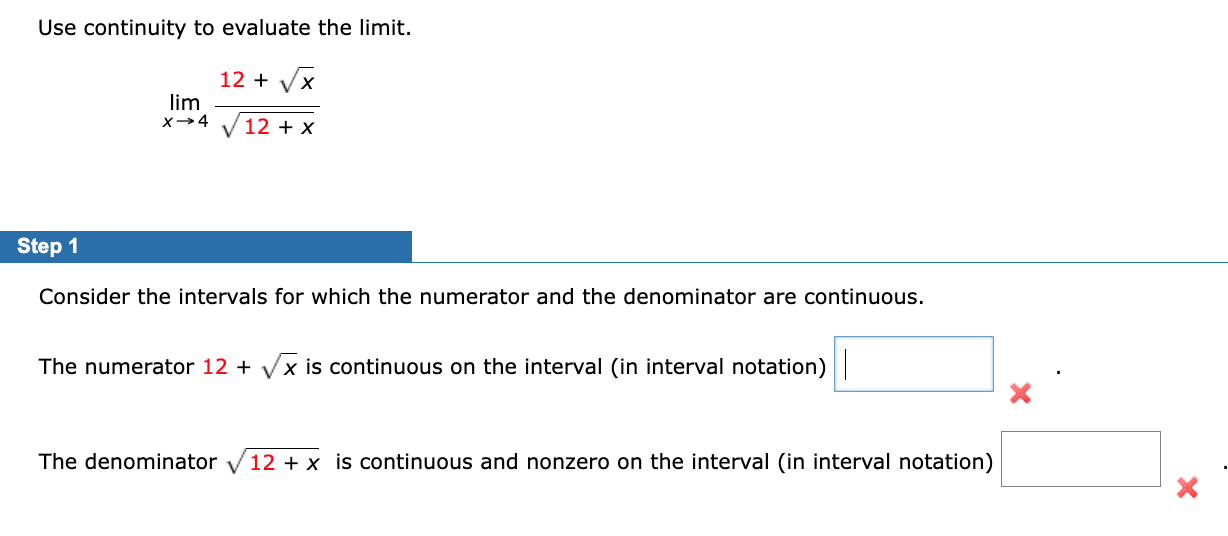 Solved Use continuity to evaluate the | Chegg.com