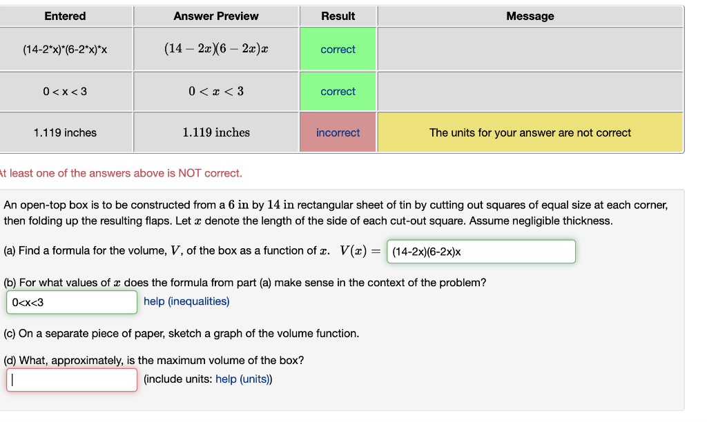 Solved Entered Answer Preview Result Message | Chegg.com