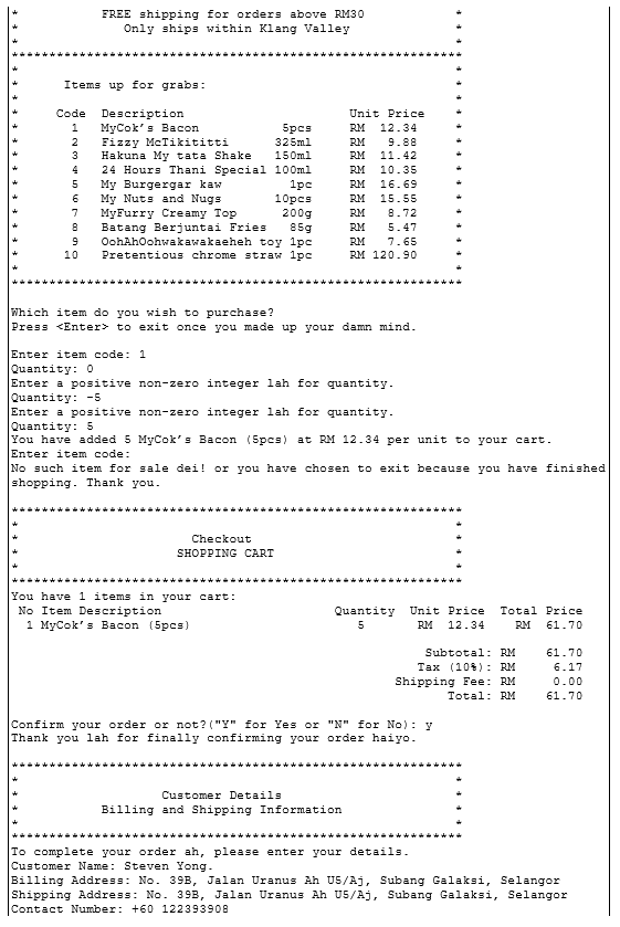 Solved Sales Management System for an Online Shop Case | Chegg.com