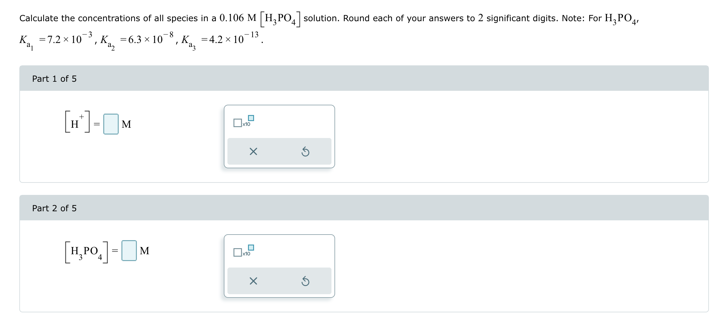 Solved Calculate the concentrations of all species in a | Chegg.com