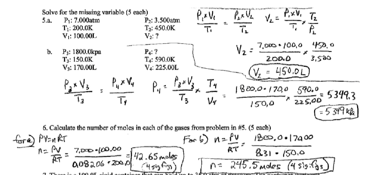 Solve for the missing variable (5 each) 5.a. b. | Chegg.com