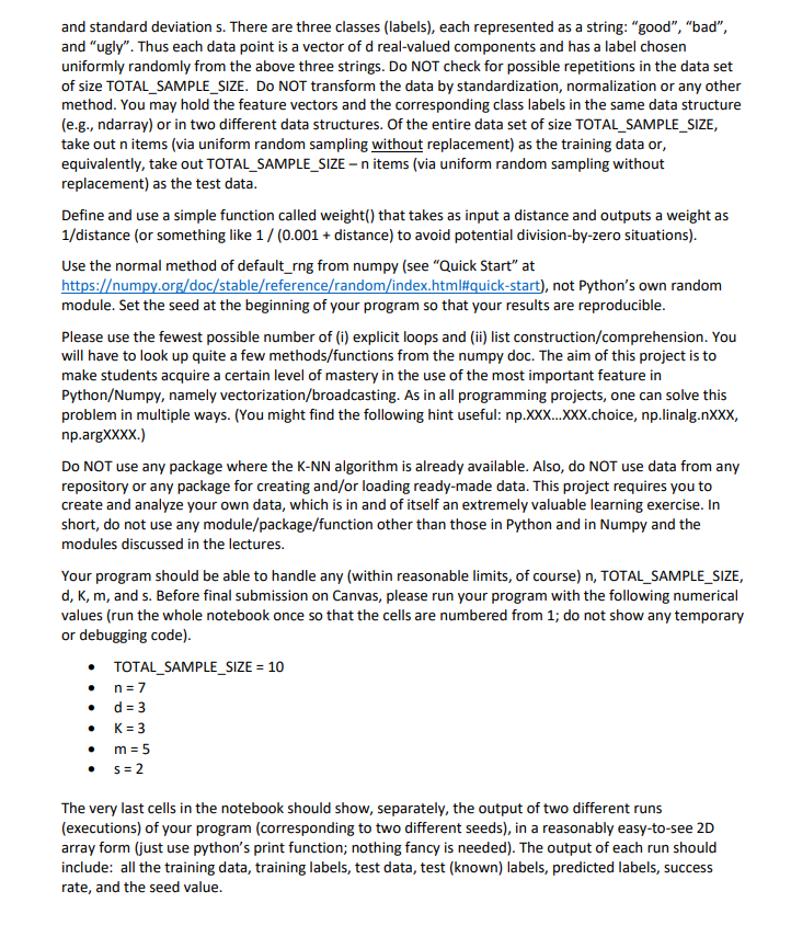 Solved and standard deviation s. There are three classes | Chegg.com