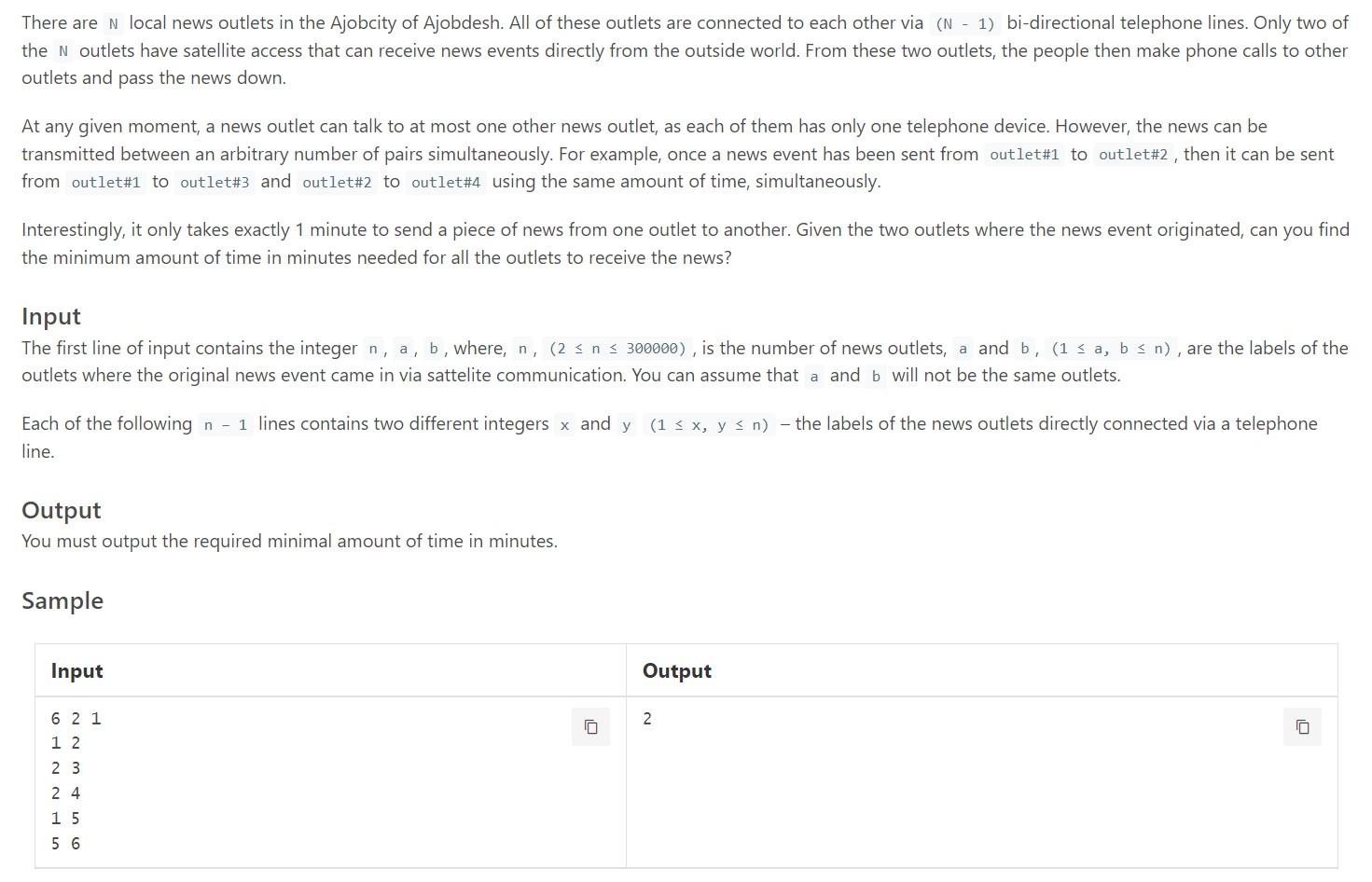 Solved There are N local news outlets in the Ajobcity of | Chegg.com