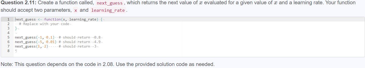Solved Luestion 2.08: Create a function called, calc_slope, | Chegg.com
