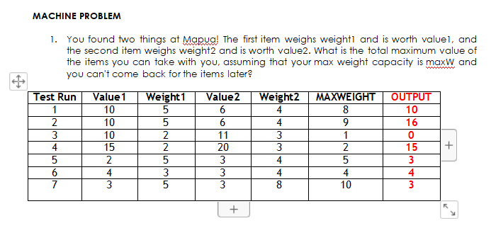 Solved MACHINE PROBLEM 1. You found two things at Mapua! The | Chegg.com