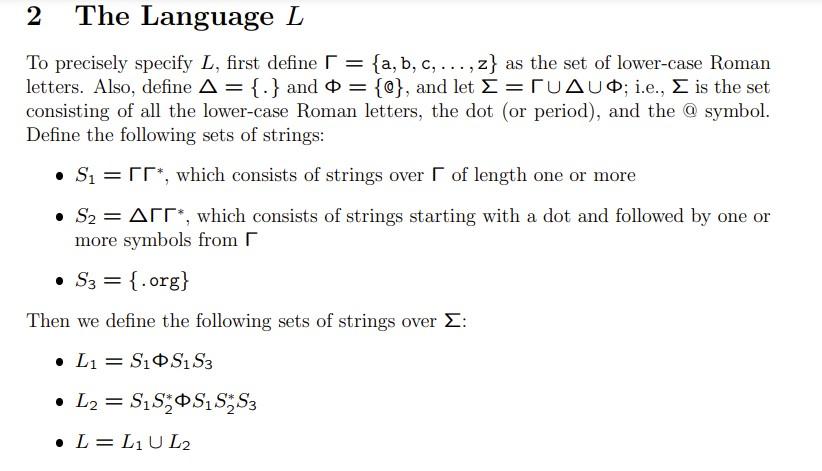 Solved construct DFA using L language and write a program | Chegg.com