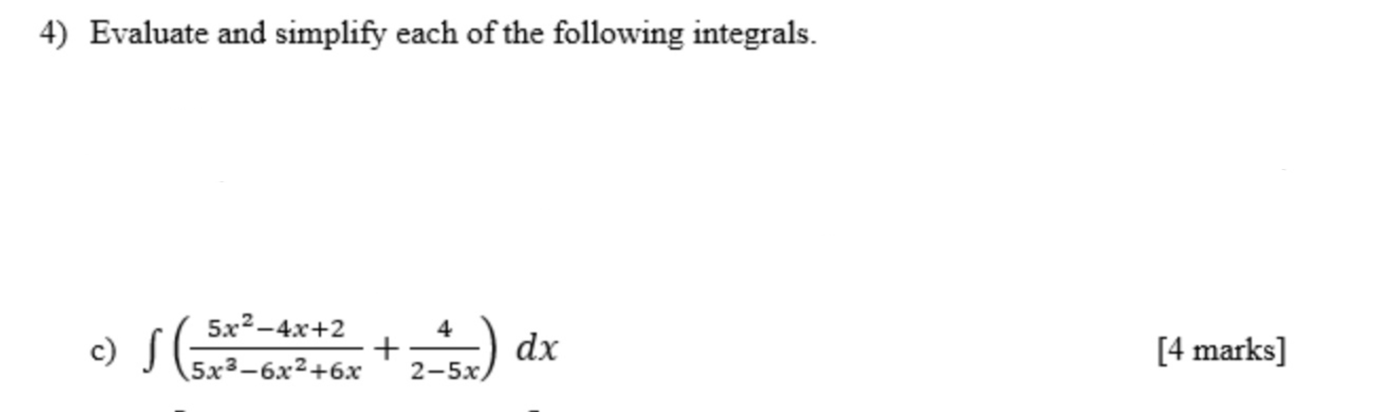 Solved 4) Evaluate and simplify each of the following | Chegg.com