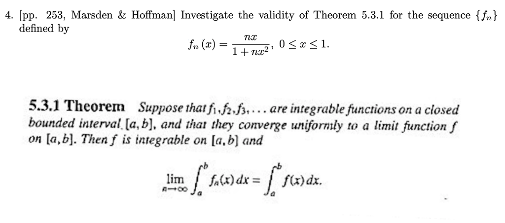 Solved 4. [pp. 253, Marsden & Hoffman] Investigate the | Chegg.com