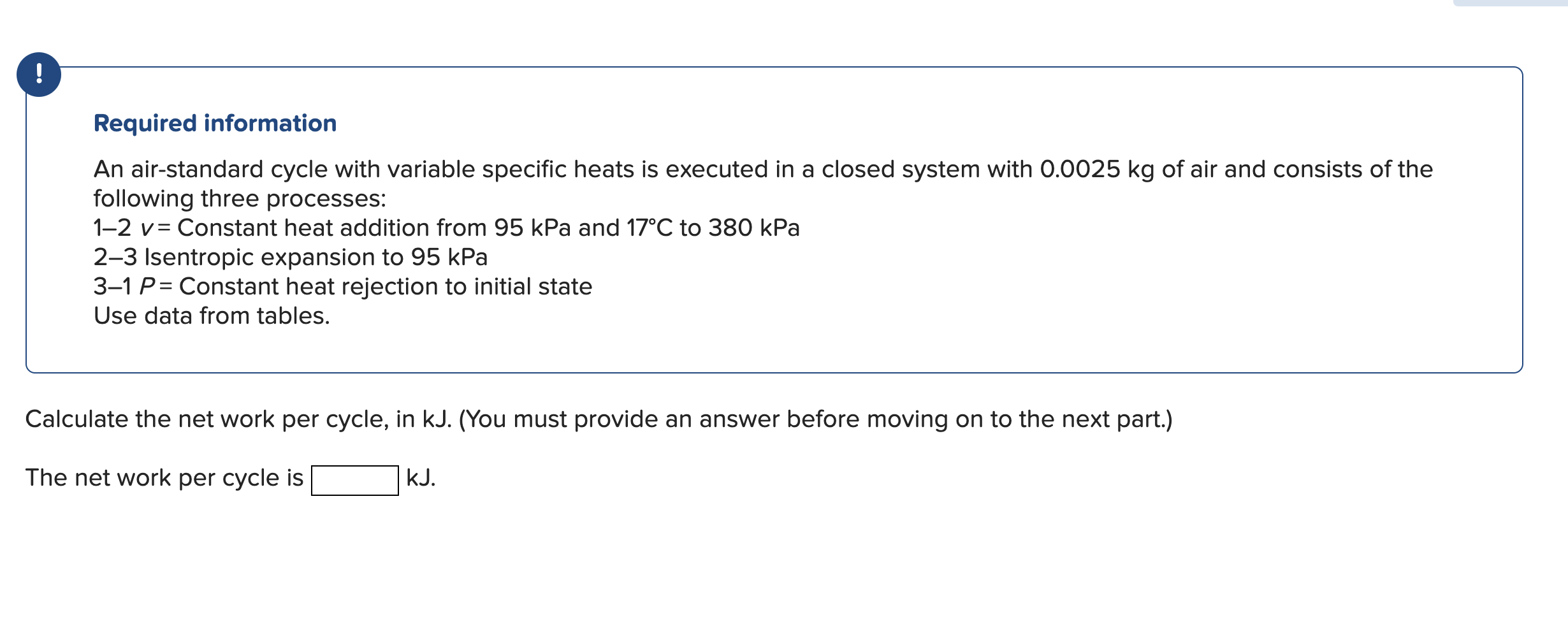 Solved ! Required information An air-standard cycle with | Chegg.com