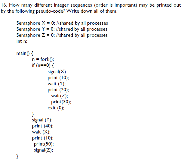 Solved 16. How many different integer sequences order is | Chegg.com