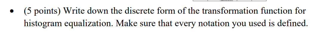 (5 points) Write down the discrete form of the | Chegg.com