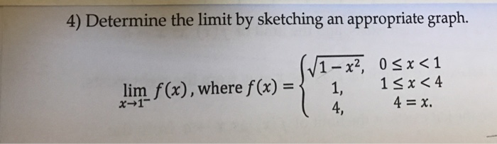Solved Determine the limit by sketching an appropriate | Chegg.com