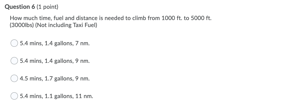 Solved Question 7 (1 point) At standard temperature (ISA) | Chegg.com