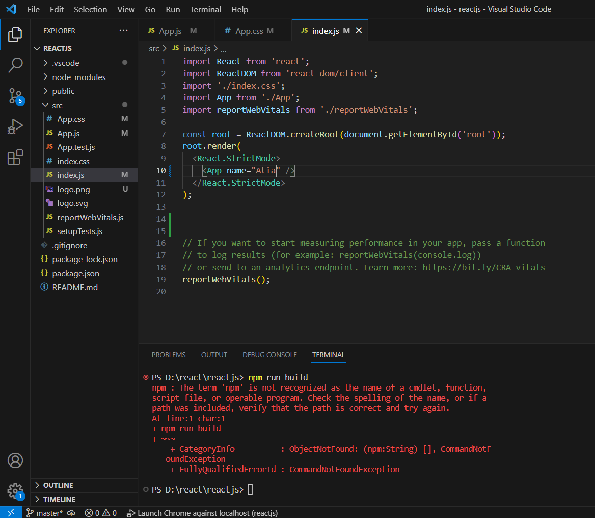 Solved Need help. When i try to do commund: npm run build | Chegg.com