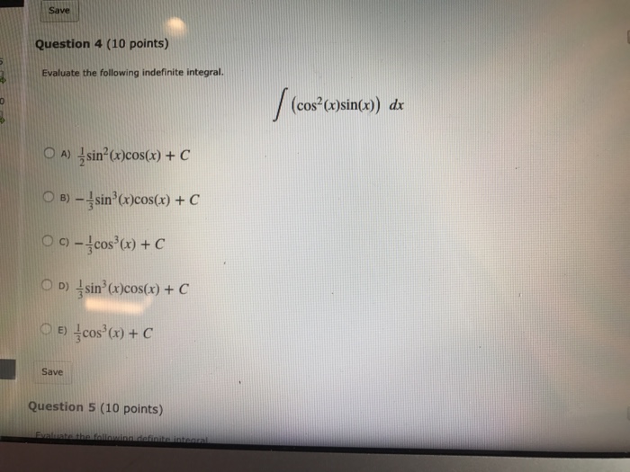 Solved Evaluate the following indefinite integral. integral | Chegg.com