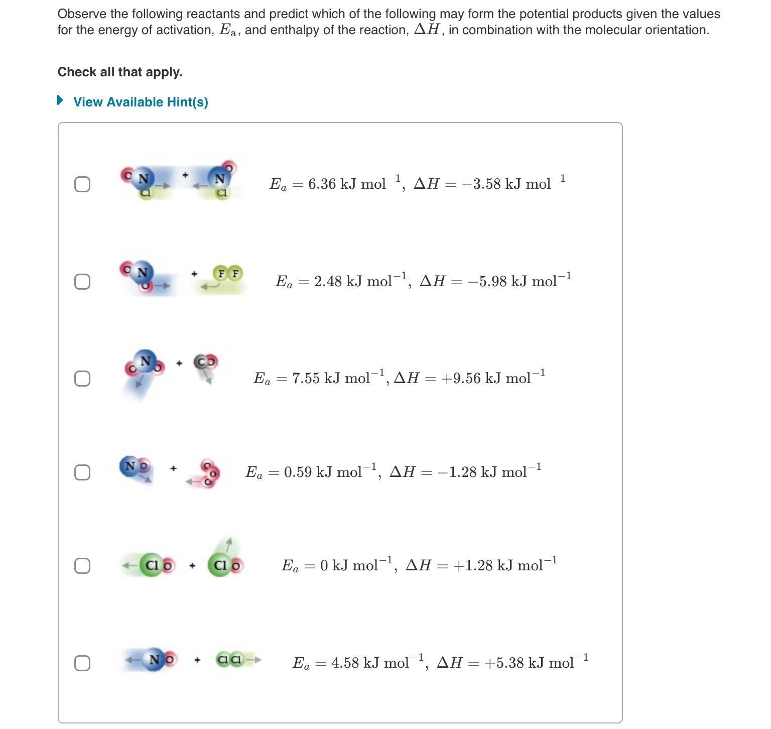 Solved Observe the following reactants and predict which of | Chegg.com