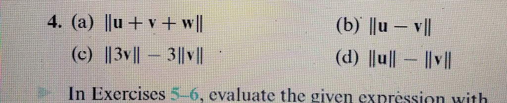 Solved In exercises 3-4 evaluate the expression given with | Chegg.com