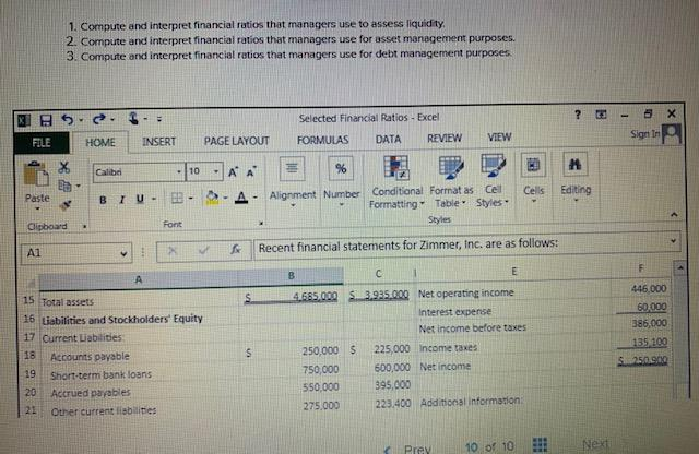 Solved 1. Compute and interpret financial ratios that | Chegg.com Solved 1. Compute and interpret financial ratios that | Chegg.com