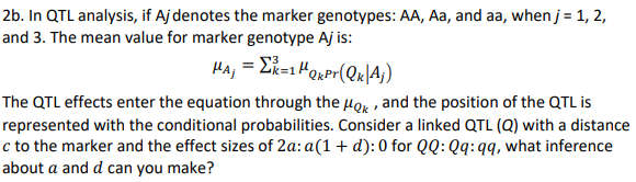 uppose you observe the following marker means in an | Chegg.com