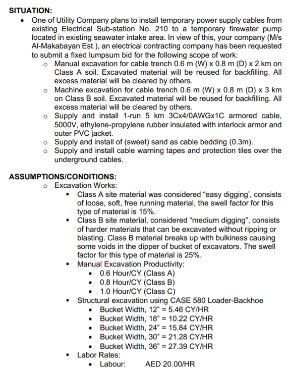 Solved SITUATION: • One of Utility Company plans to install | Chegg.com