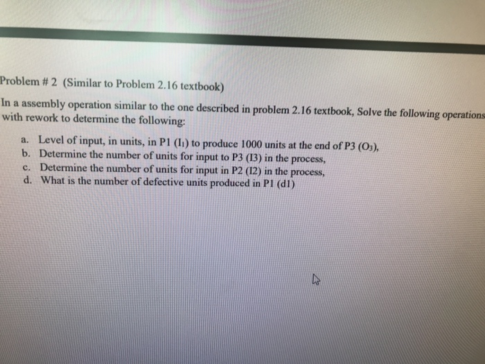 Solved Problem # 2 (Similar to Problem 2.16 textbook) In a | Chegg.com