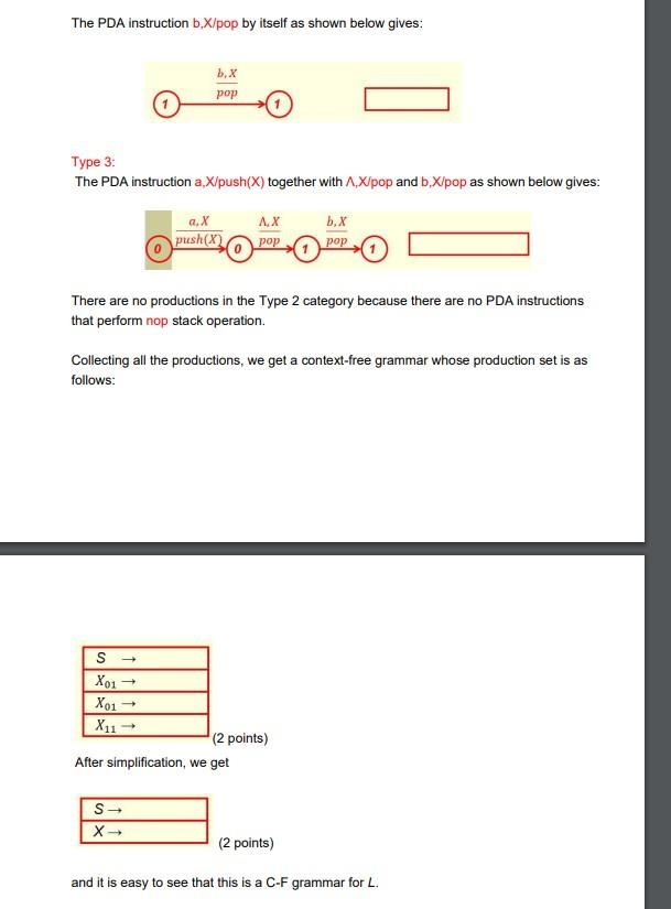 Solved 3 Given The Following Empty Stack Pda 9 Points 