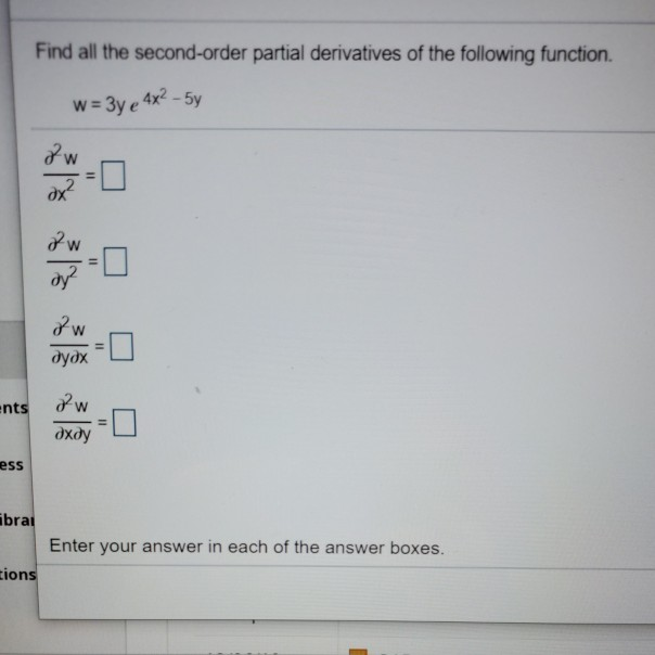 Solved Find all the second-order partial derivatives of the | Chegg.com