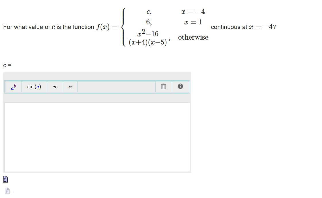 Solved For what value of c is the function | Chegg.com