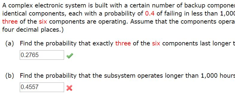 Solved A complex electronic system is built with a certain | Chegg.com