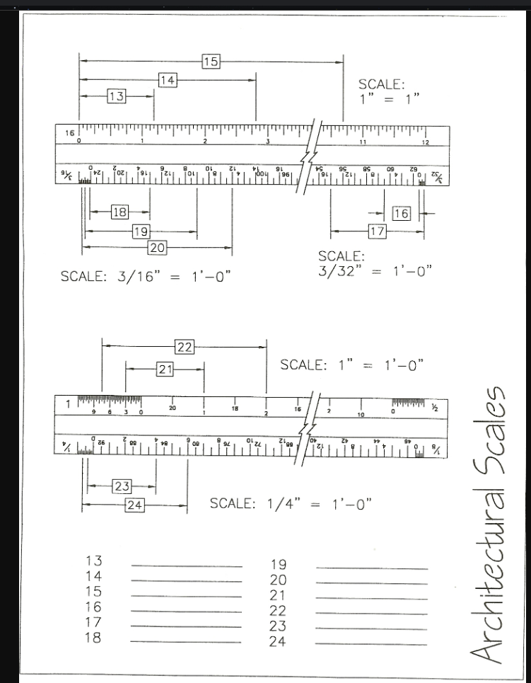 Solved Architectural scalesS | Chegg.com
