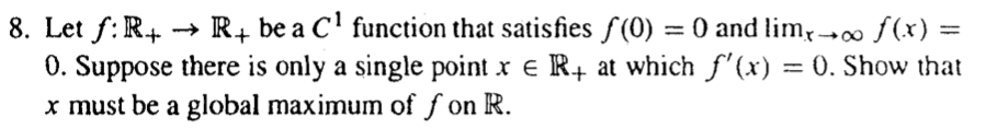 Solved 8. Let f:R+→R+be a C1 function that satisfies f(0)=0 | Chegg.com