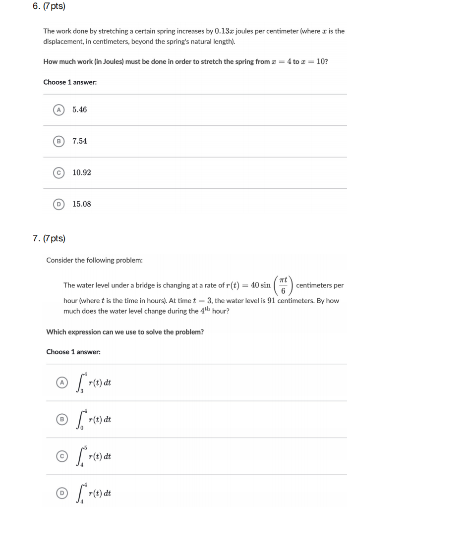 Solved 6. (7 pts) The work done by stretching a certain | Chegg.com