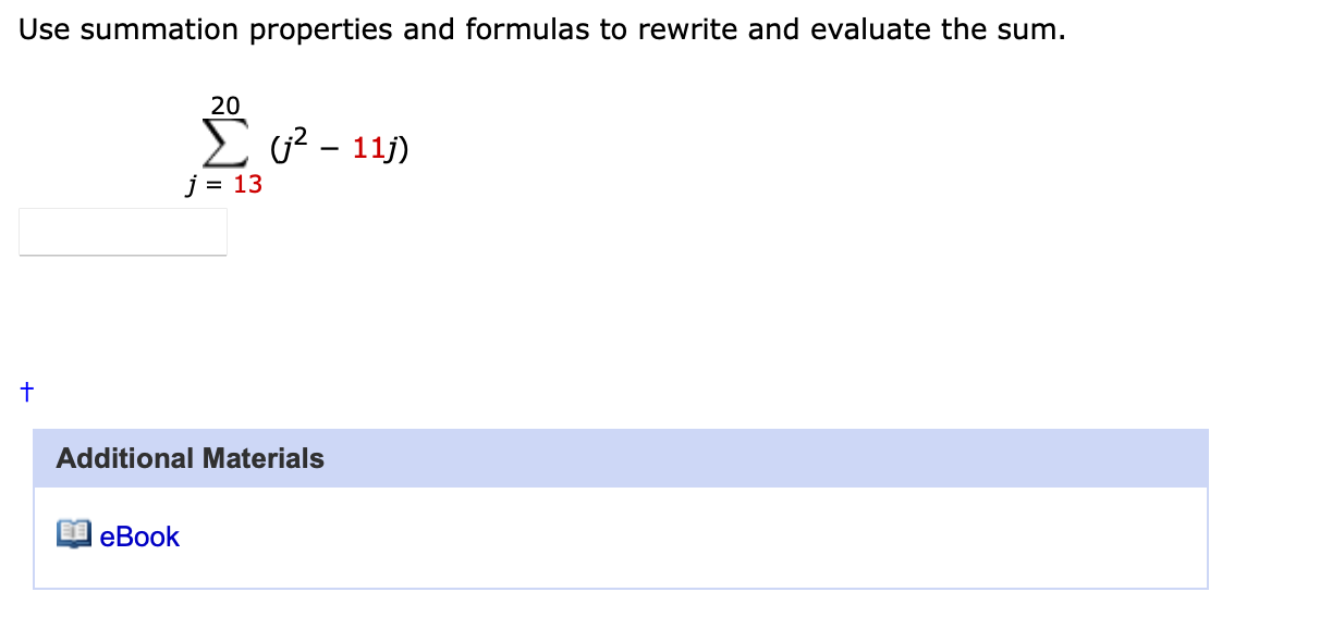 Solved Use summation properties and formulas to rewrite and | Chegg.com