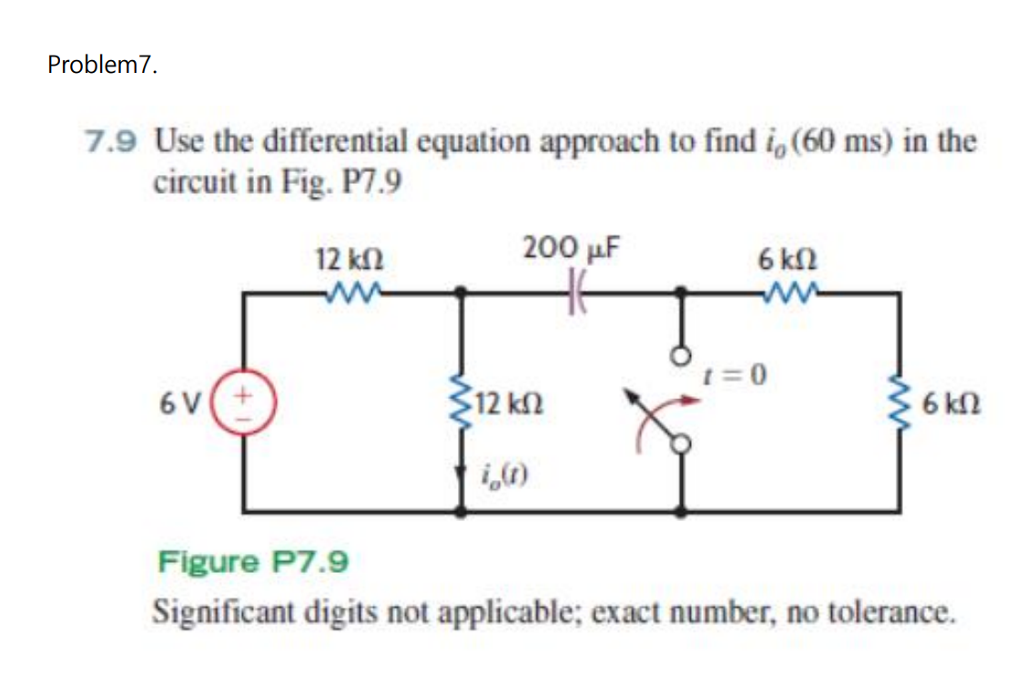 Solved Problem7. 7.9 ﻿Use the differential equation approach | Chegg.com