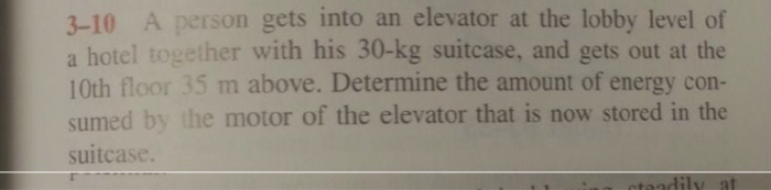 Solved 3-10 A person gets into an elevator at the lobby | Chegg.com