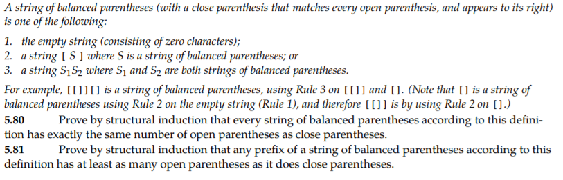 Solved A string of balanced parentheses (with a close | Chegg.com