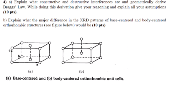 Solved 4) a) Explain what constructive and destructive | Chegg.com