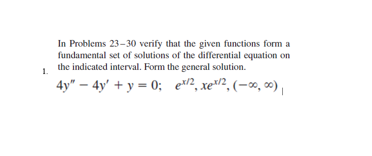 Solved In Problems 23-30 verify that the given functions | Chegg.com