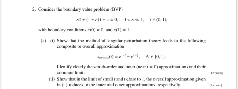 Solved 2. Consider the boundary value problem (BVP) | Chegg.com