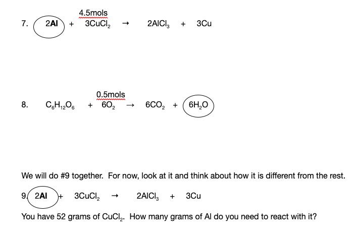 Solved Calculate the amount of moles of circled product | Chegg.com