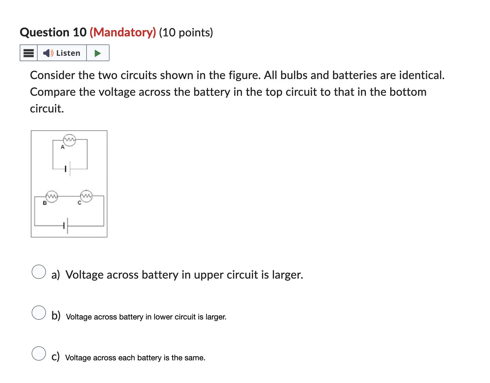 Solved Question 10 (Mandatory) (10 ﻿points):Consider the two | Chegg.com