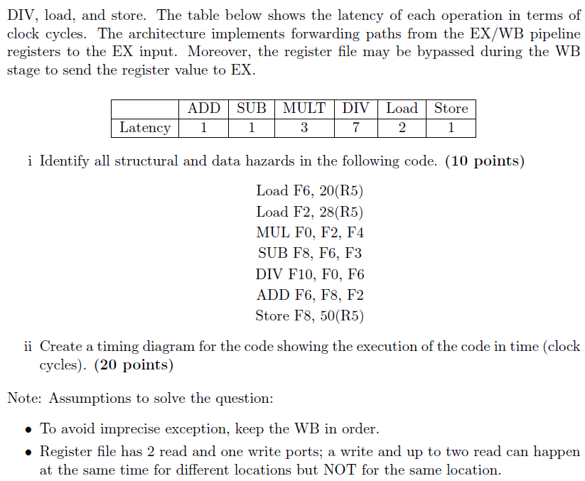 Multi-cycle Instructions. A pipelined architecture | Chegg.com