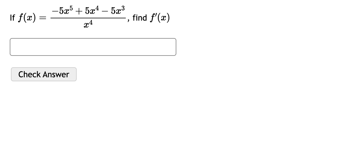 Solved f(x)=x4−5x5+5x4−5x3 | Chegg.com