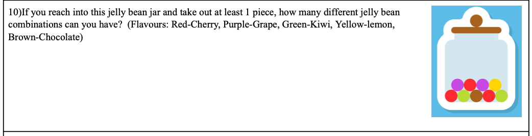 Solved 10)If you reach into this jelly bean jar and take out | Chegg.com